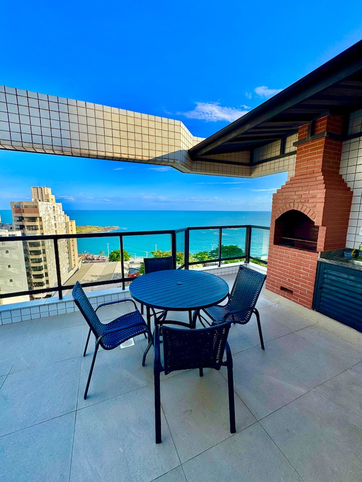 Cobertura Vista Incrível Frente Mar Areia Preta - Brazil