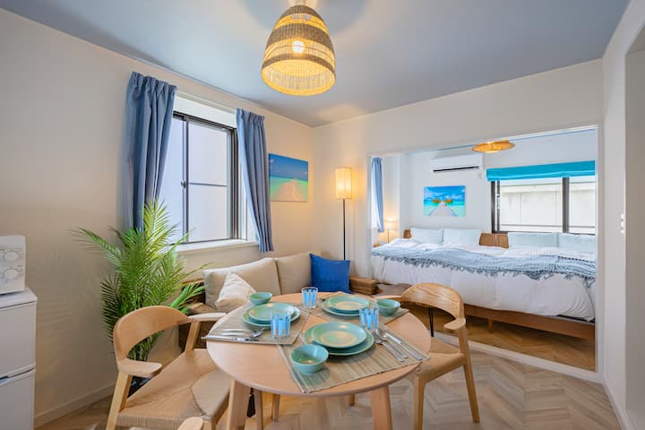 アジアンリゾート｜2sertaダブルベッド｜ラタンソファ｜浅草11分｜成田44分｜羽田56分｜26㎡ - Tokyo