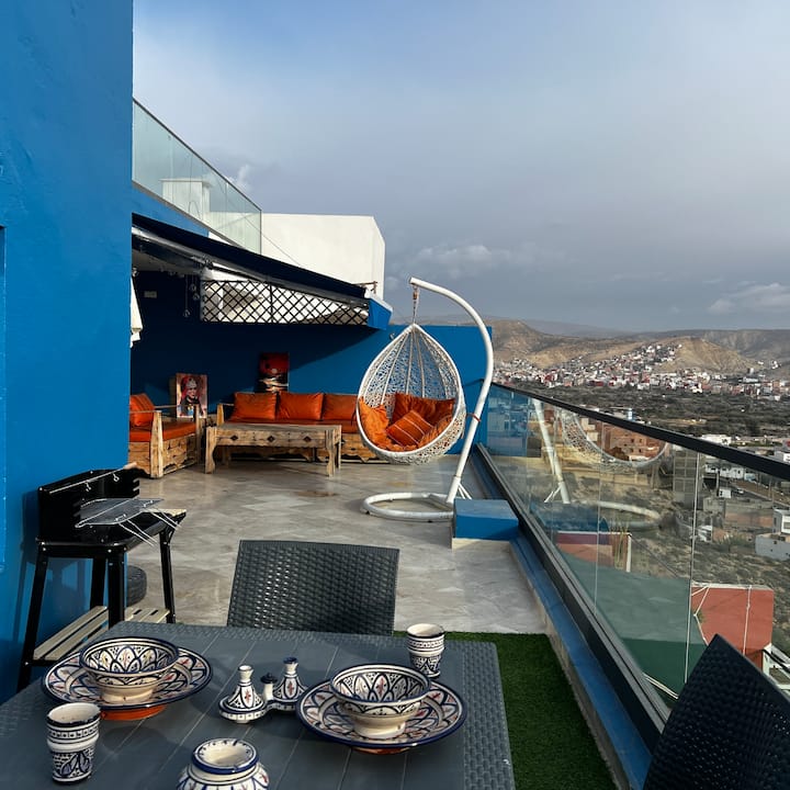 Terrasse Vue Mer, 10 Min De La Plage Taghazout - Taghazout