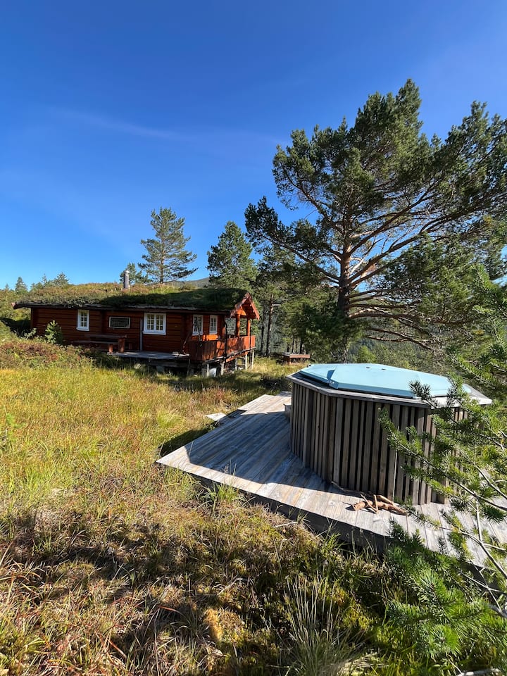 Laftet Hytte Med Badestamp - Norway