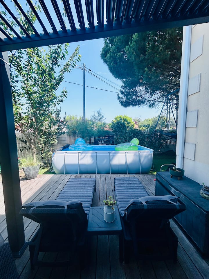 Maison Cosy, Piscine Et Chats Près Du Port - Biganos