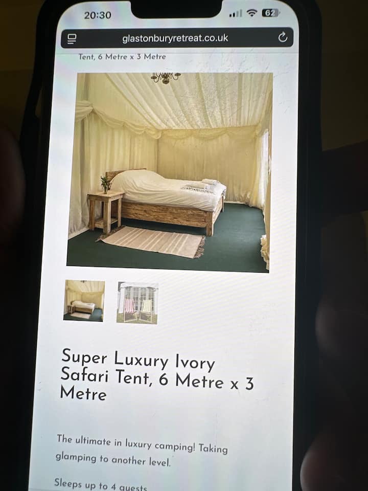 6x3 Luxury Tent At The Retreat - Glastonbury