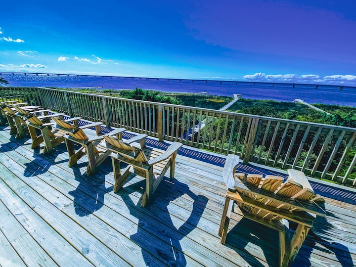 Waterfront Paradise Sound/ocean Views Hot Tub Pet+ - Rodanthe, NC