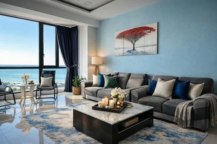 Romantic Sea View Bathtub Suite | Jazz Suites 21 - Tanjung Tokong