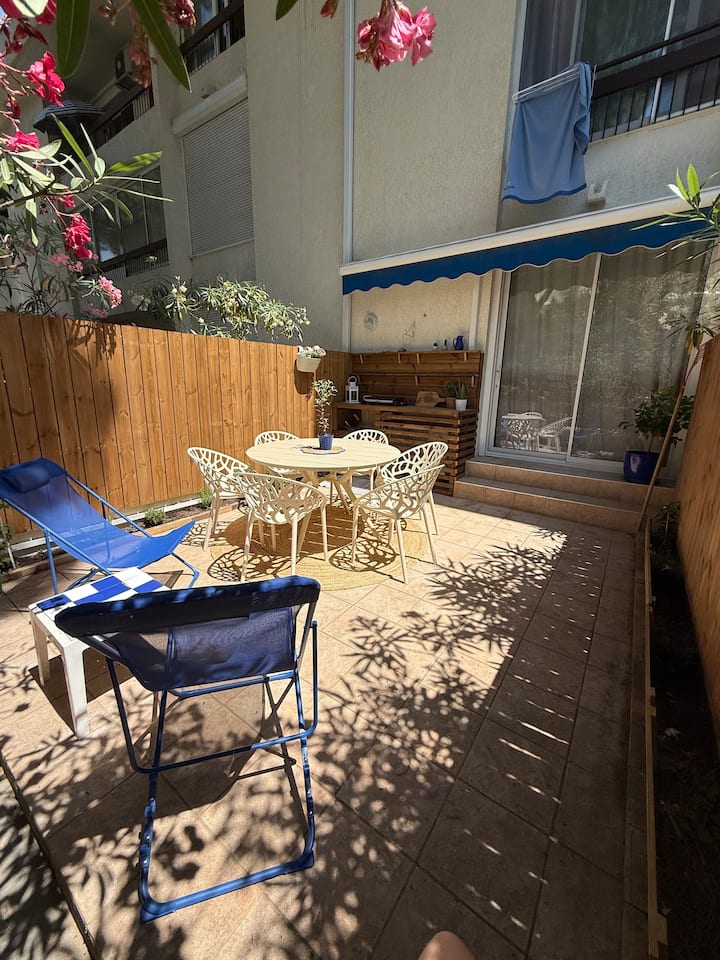 T1 Jardin+plage à 500m+parking - La Grande-Motte
