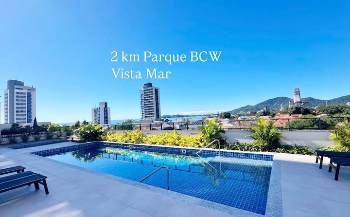 Incrível  Vista Mar  / 2 Km Do Parque Bcw - Penha