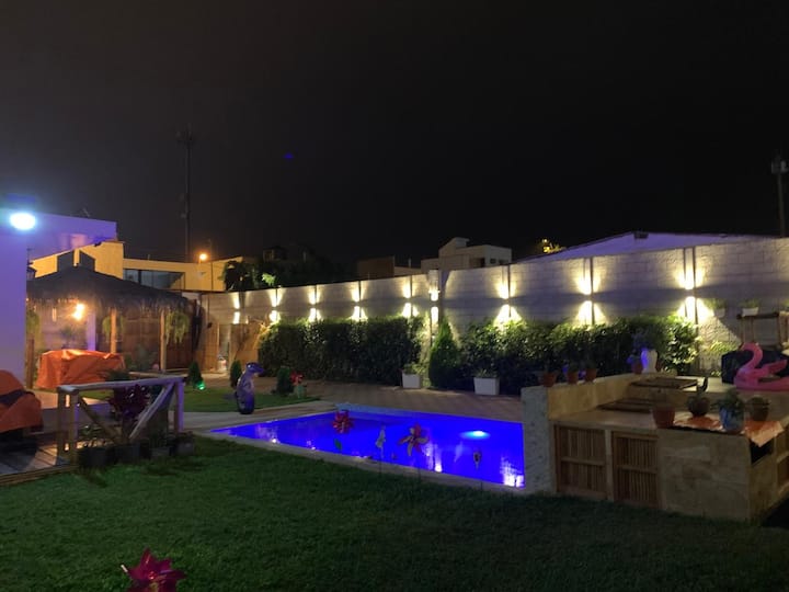 Casa Playa Con Piscina Y Gran Jardín - Lima