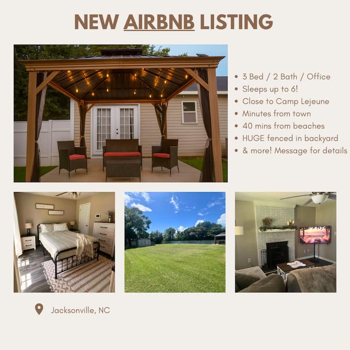 Spacious 3br Home With Huge Backyard Near Lejeune - Jacksonville, NC