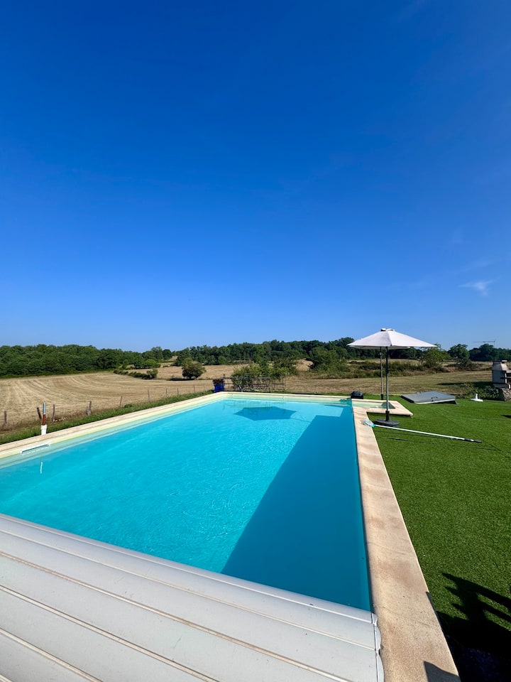 Magnifique Grange Avec Spa - Figeac