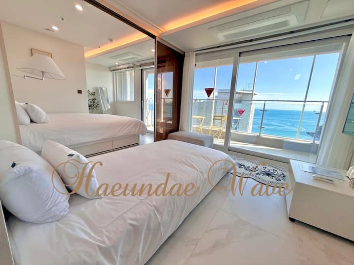 [오픈특가]침대Q+ss/ 방1, 화1, 거실1 /고층 바다뷰 테라스/풀옵션/ - Busan