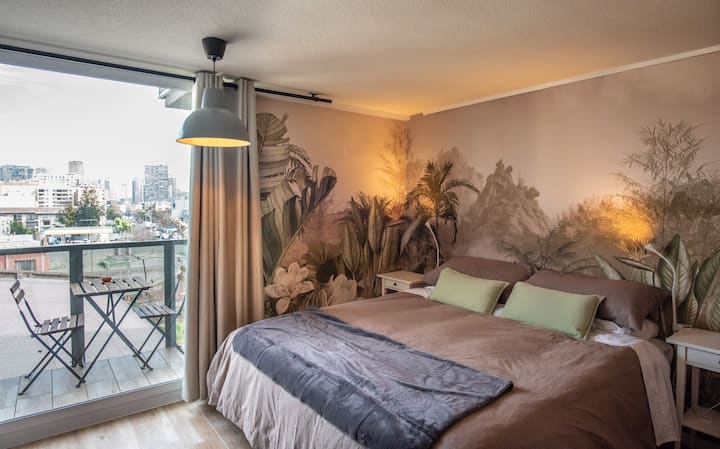 Céntrico Y Temático | Lavadora|wifi|balcón Y Vista - Chile