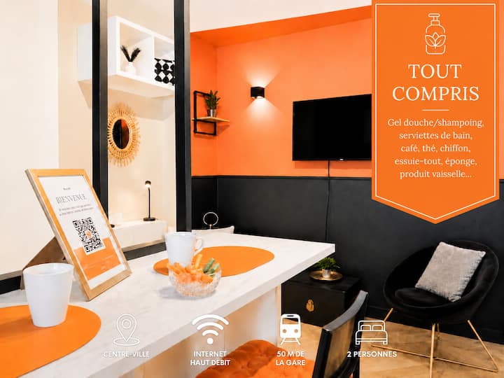 Le Terra Cosy  ÉLégant, Chaleureux & 50m Gare - Saint-Brieuc
