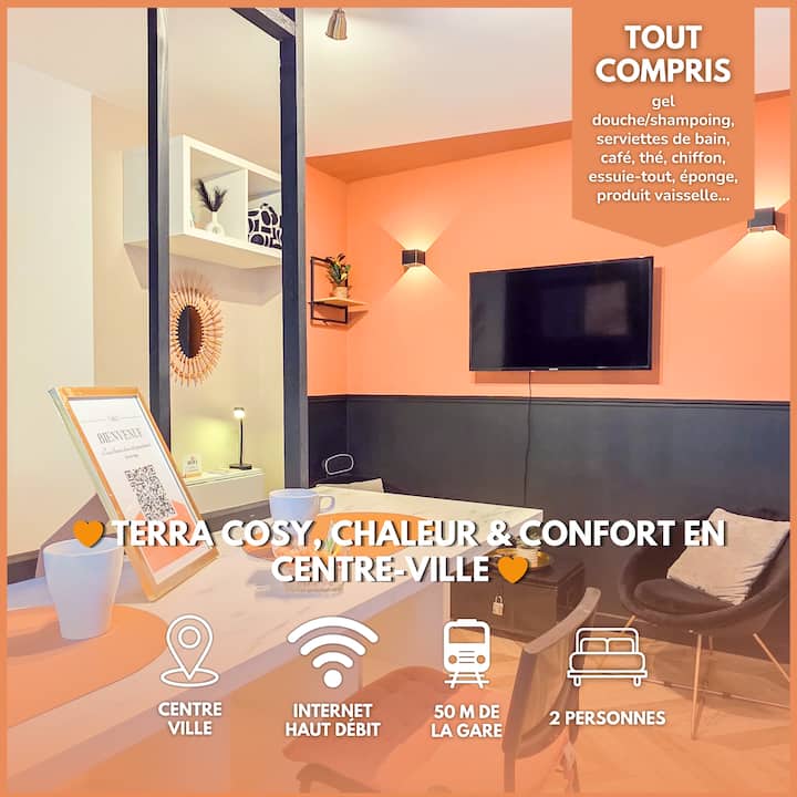 Le Terra Cosy • ÉLégant, Chaleureux & 50m Gare - Saint-Brieuc