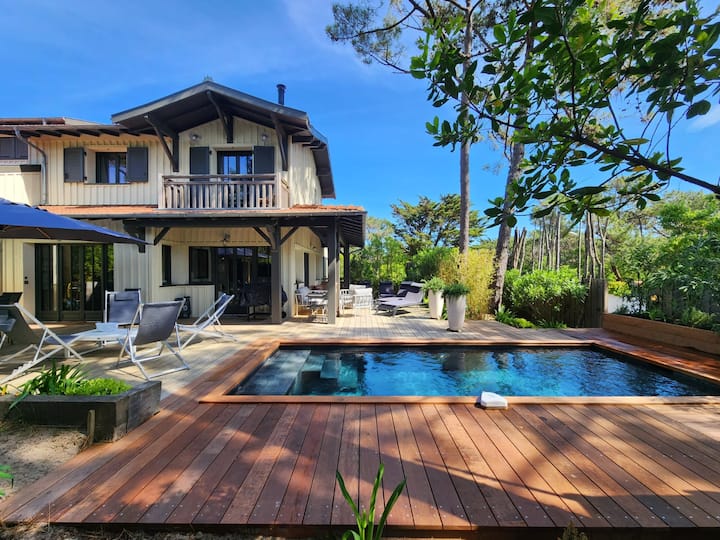 Superbe Villa Climatisée Et Sa Piscine Chauffée - Cap Ferret