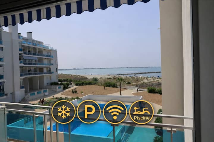 Appt 4 Chambres-vue Mer - Piscine - Parking - Aigues-Mortes