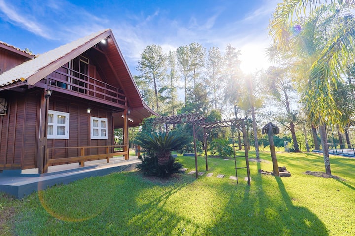 Dulces Cabañas C/ Quadra De Tenis | 6 X S/ Juros - Águas de São Pedro
