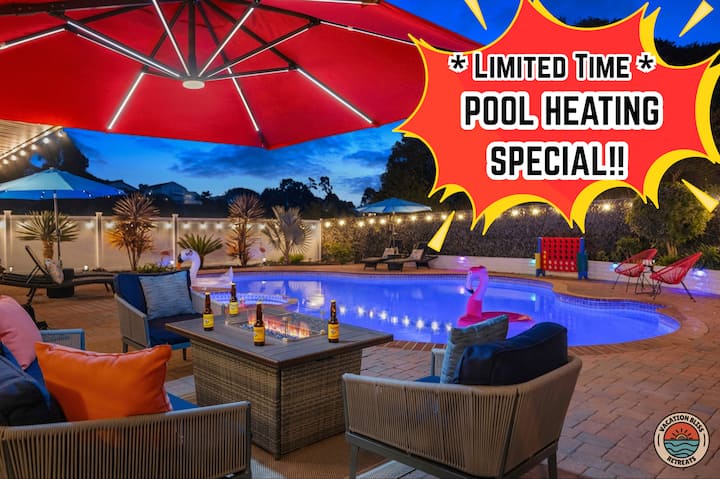 Cozy Coastal Hangout-pool, Spa & Game Night Ready! - Oceanside, CA