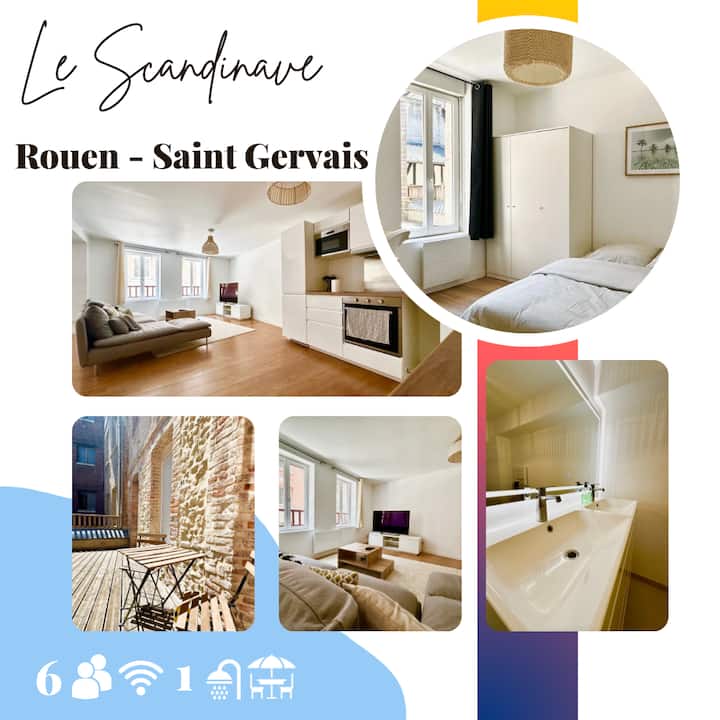 Le Scandinave - T4 - Terrasse - ルーアン