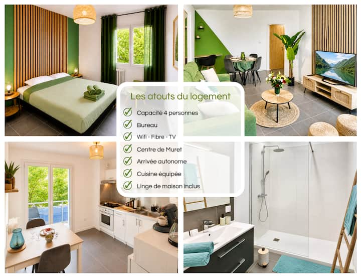 * Souffle Vert * Wifi - Tv - 4 Personnes - Cugnaux