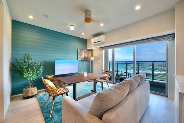 Oceanview｜2br｜max6｜airport10m｜long-stay｜familyok - 那覇市