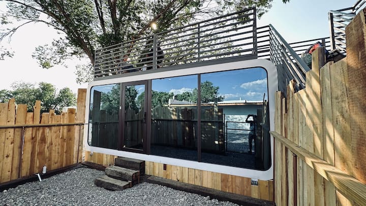 Deluxx Space Cabin 1 - Rooftop 360 Views, Sauna - Taos, NM