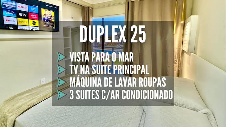 Dp25: 80m Da Praia, Vista Mar, 3 Suítes C/ar - Brazil