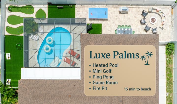 Luxury Villa W/ Heated Pool, Mini Golf & Games - Largo, FL