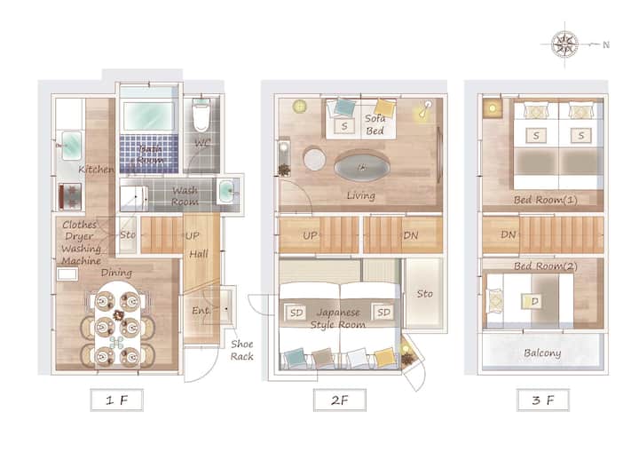 Tokyodisneyakihabara|entire House|8ppl |5bedl60m2 - Tokyo