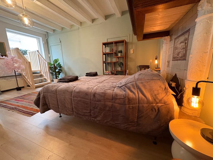 Sfeervol Tweekamer Binnenstad Appartement Met Tuin - 阿默斯福特