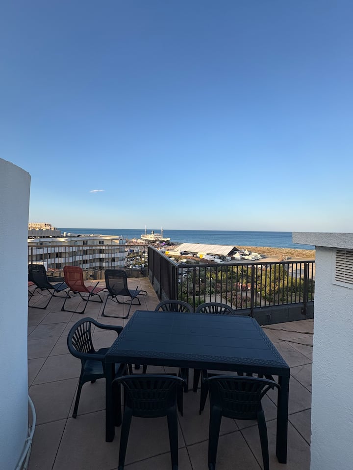 Appartement Vue 360° Sur La Mer - Village Noël - Le Barcarès