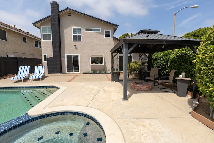 Queen Bed, Pool, Spa, Co-working & Full Kitchen - Ventura, CA