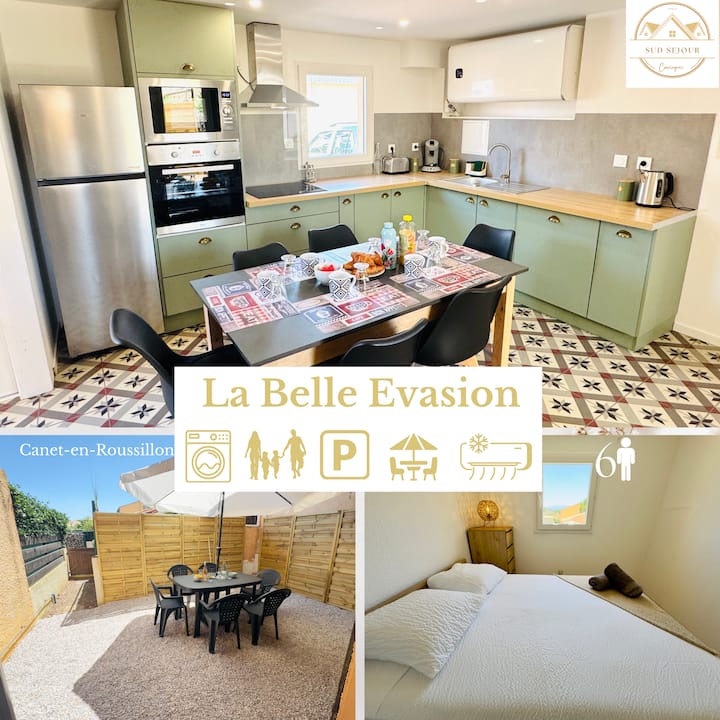 La Belle Evasion •Terrasse • Clim • Parking • Wifi - Canet-en-Roussillon
