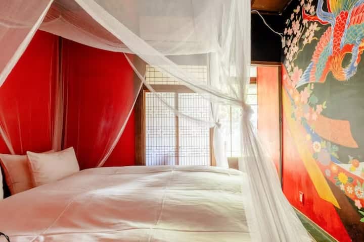 3 Min From Kamakura St [Flower]hollywood-style Bed - Kamakura