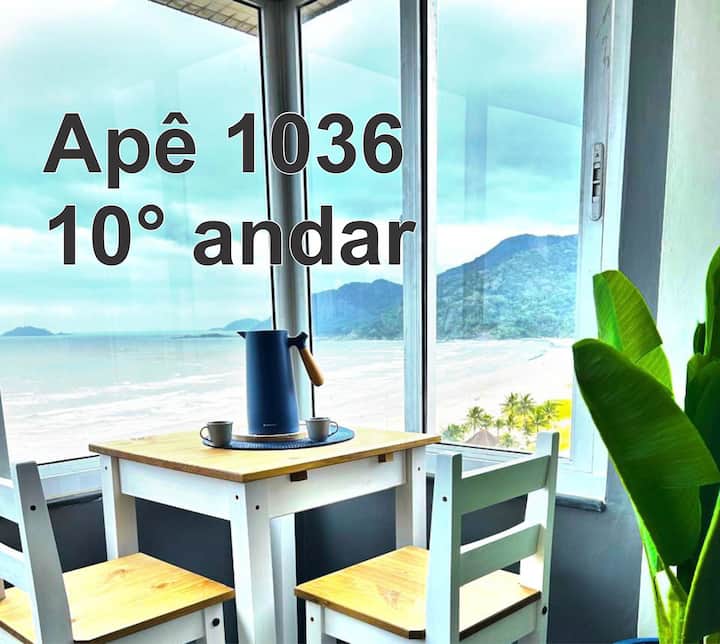Apartamento De Frente Para A Praia Com Linda Vista - Peruíbe