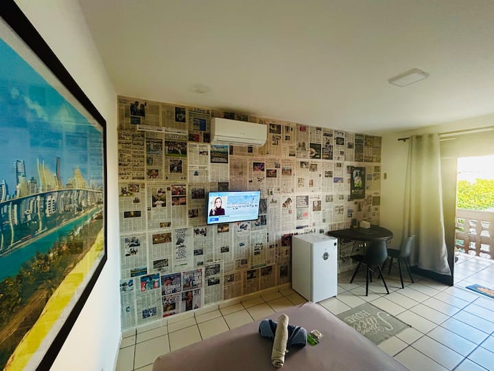 Suíte 4  Grande - 20m2  A 600m Praia Ponta Negra - Natal