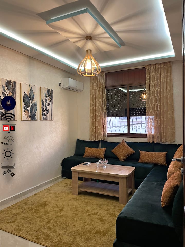 Sunny Cozy Stay | Wi-fi, Ac, Netflix, 12min Beach - Agadir