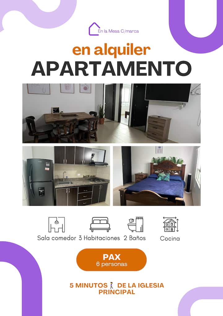 Apartamento Central, Privado - La Mesa