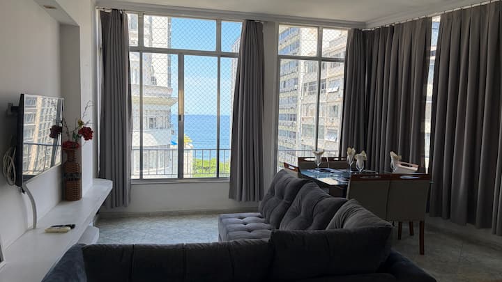 Vista Mar + Conforto | 3 Quartos | 7 Camas | Praia - Ipanema