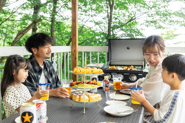 絶景の屋根付きテラスでBbq/那須ハイ車9分/ペット大型犬も可/人気ボードゲーム10種/光回線で映画 - 나스마치