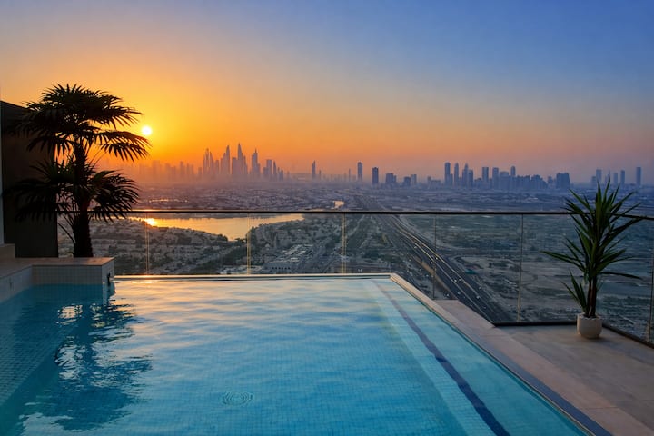 Piscine Privée | Penthouse | 2 Chambres, Idéal Pour Les Familles - Dubaï