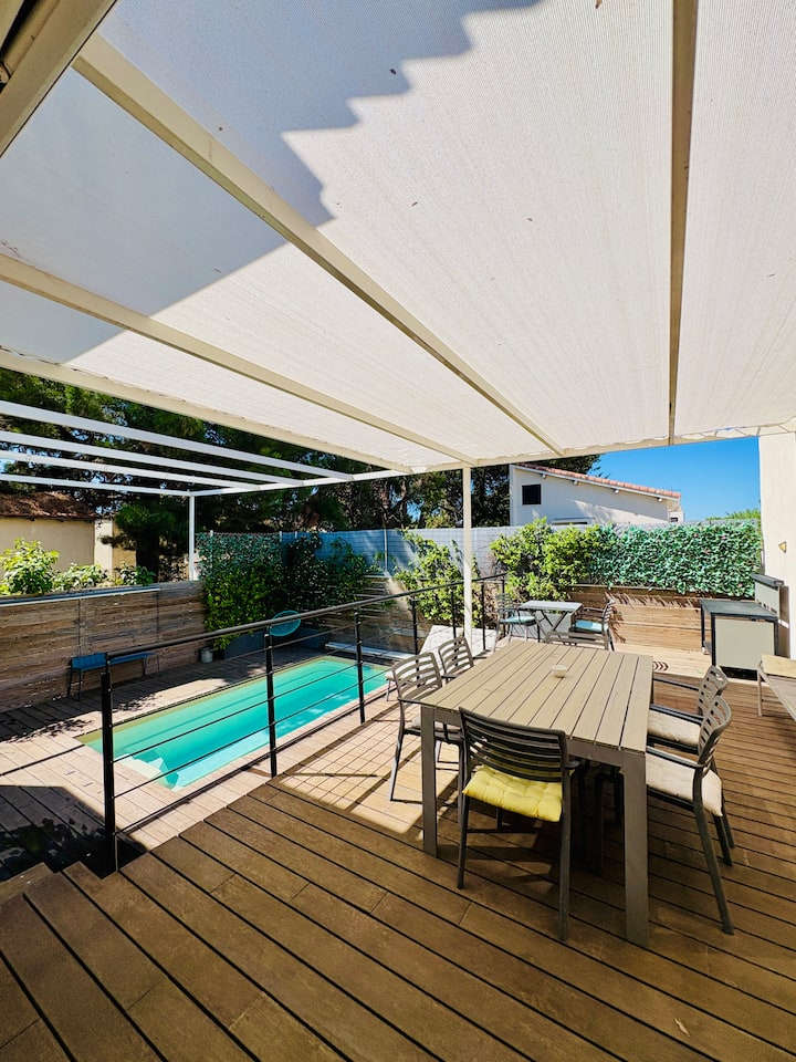 Belle Maison De Vacances Avec Piscine - Proche Mer - Carnon
