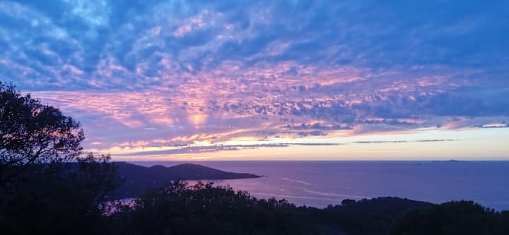 Maison Vue Mer 3 Chambres- Entre Mer Et Maquis - Coti-Chiavari