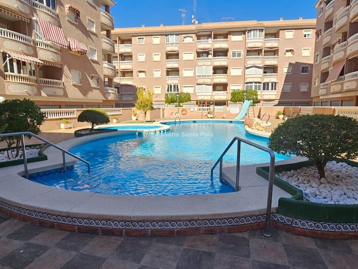5 Min From The Sea • Pool • Wifi • Flamingos • 2br - Elche