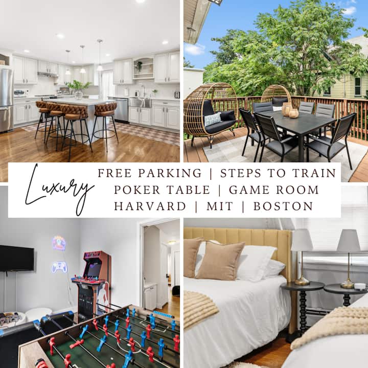 Free Parking|steps To Train|game Room+poker Table - Harvard University,Cambridge