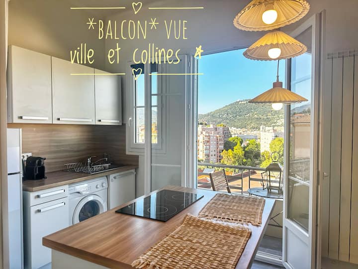 Studio Lumineux, Cosy & Calme Avec Balcon - Nizza