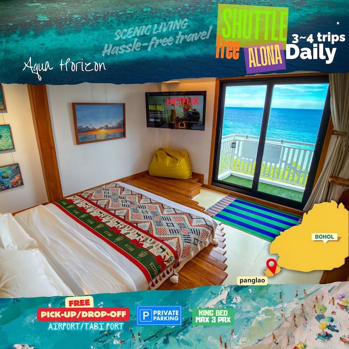 Aqua Horizon Panglao 14 Seaview Art Condo Kingbed - Panglao