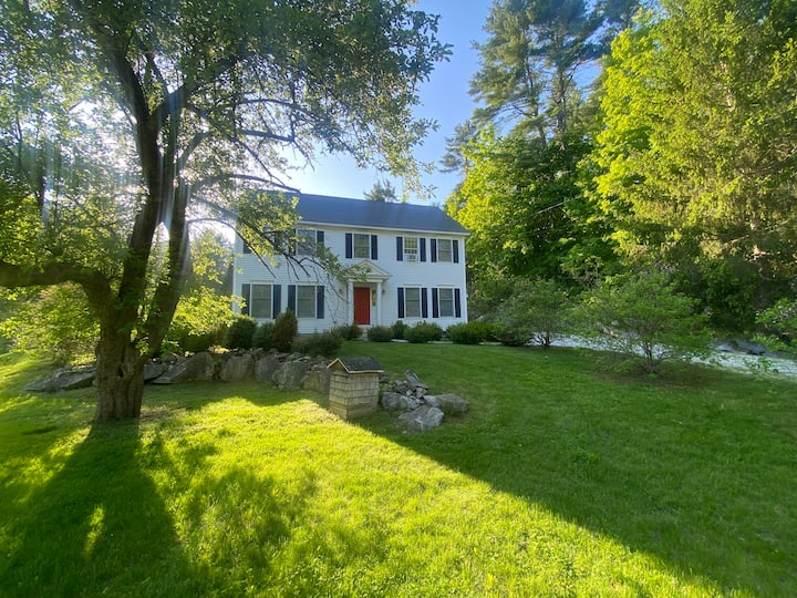 Newly Construced White House Set Back On A Knoll - Great Barrington, MA