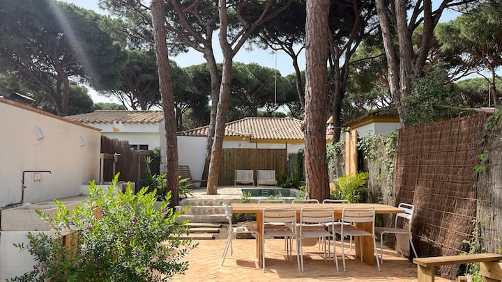 Casa Con Jardín Y Piscina A 650 M Del Mar - Novo Sancti Petri