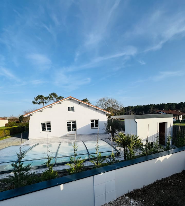Villa Climatisé Avec Piscine Chauffée - Mimizan