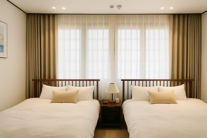 [합법 숙소]광안리/전포동/벡스코/바다도보10분/역5분/12시 체크아웃/짐보관/기본4인요금 - Busan